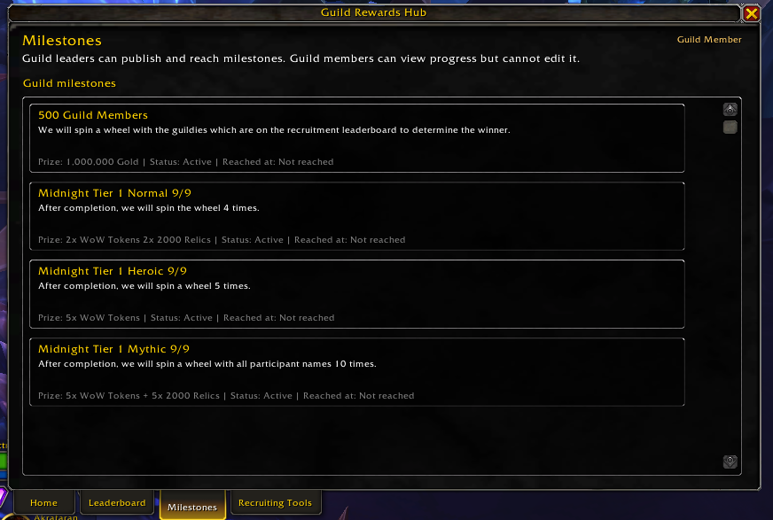 New milestones for us - Guild News - The Crimson Market